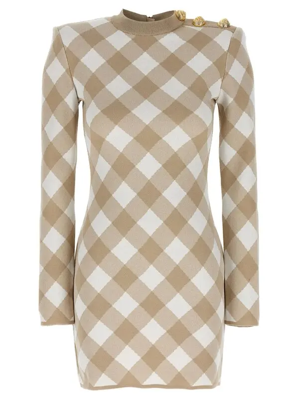 Balmain Vichy Dress - Cream