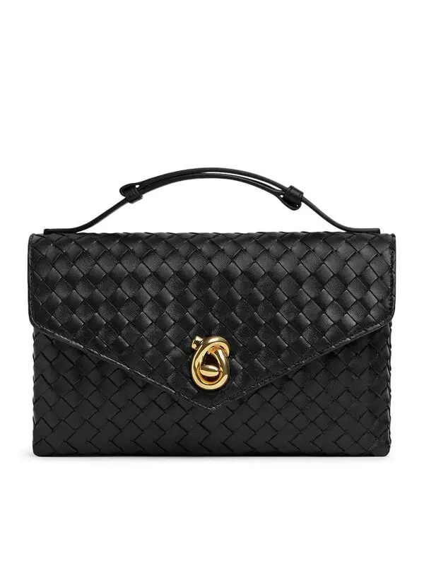 Bottega Veneta Knot Lock Bag - Black