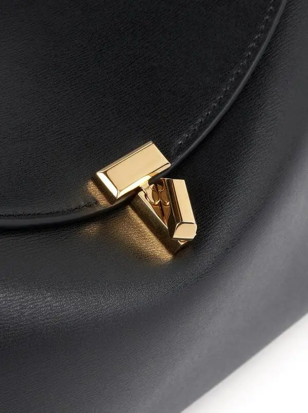 TOTEME T-lock Handbag In Smooth Calfskin - Black