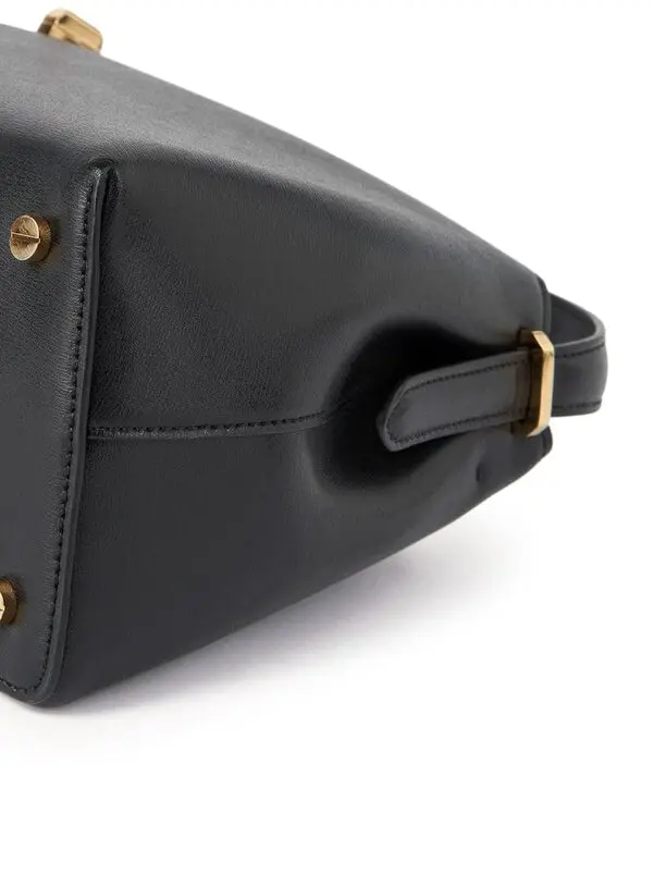 TOTEME T-lock Handbag In Smooth Calfskin - Black