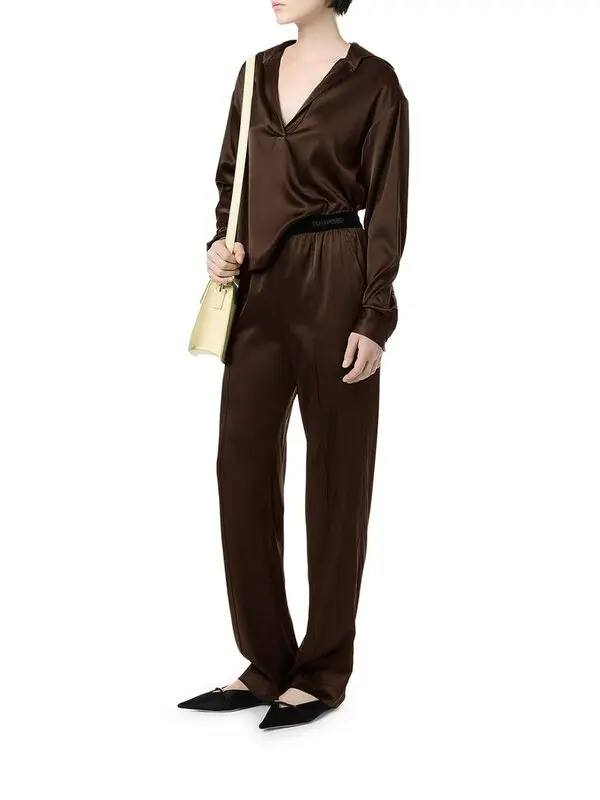 TOM FORD Stretch Silk Satin Trousers