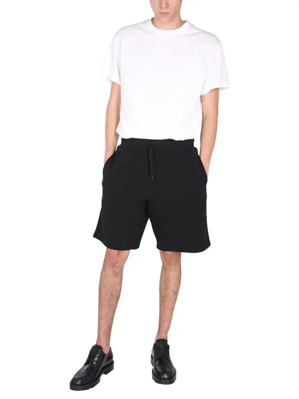 Moschino Bermuda With Logo Embroidered