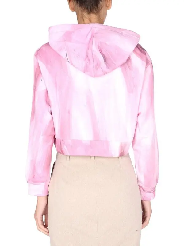 Moschino Art Theme Cropped Sweatshirt