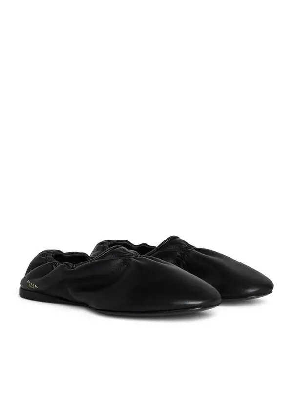 Alaïa Soft Leather Slippers - Black