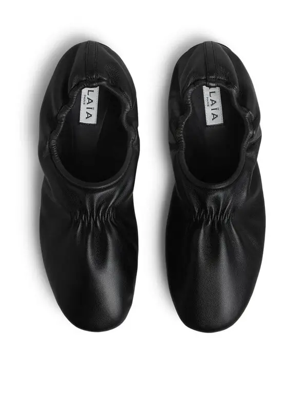Alaïa Soft Leather Slippers - Black