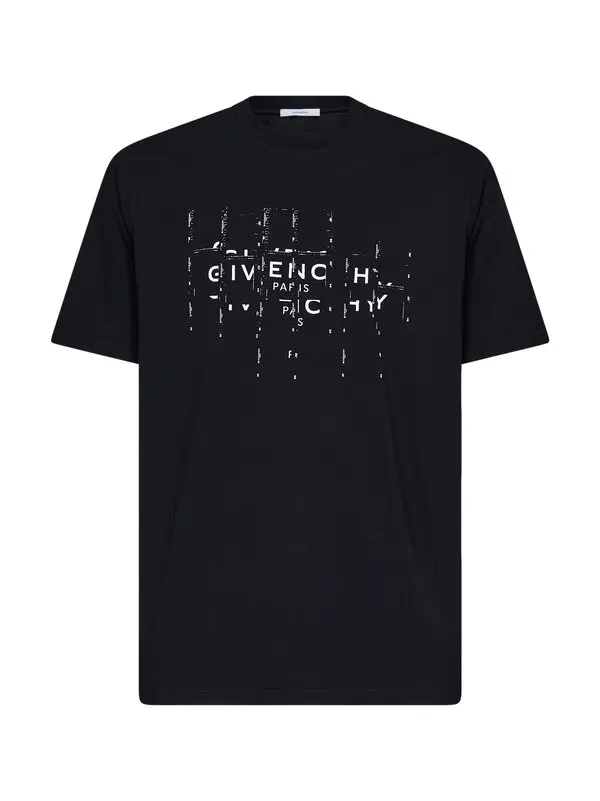 Givenchy Black Cotton T-shirt With Photographic Negative Print