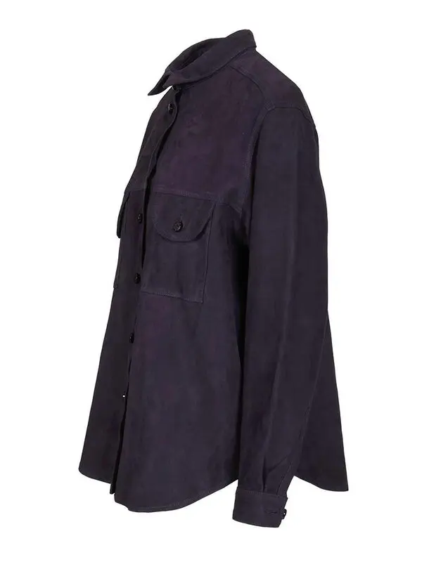 BLAZÉ MILANO Suede Shirt - Blue