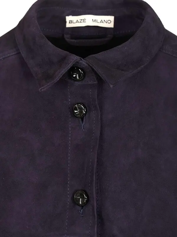 BLAZÉ MILANO Suede Shirt - Blue