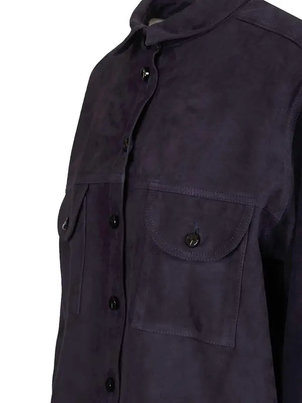 BLAZÉ MILANO Suede Shirt - Blue