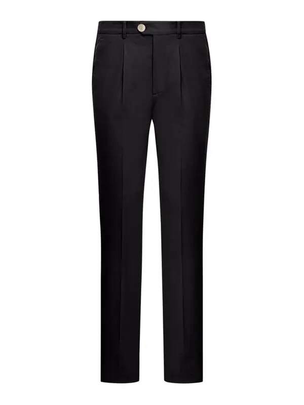 Brunello Cucinelli Cotton Blend Chino Pants - Black