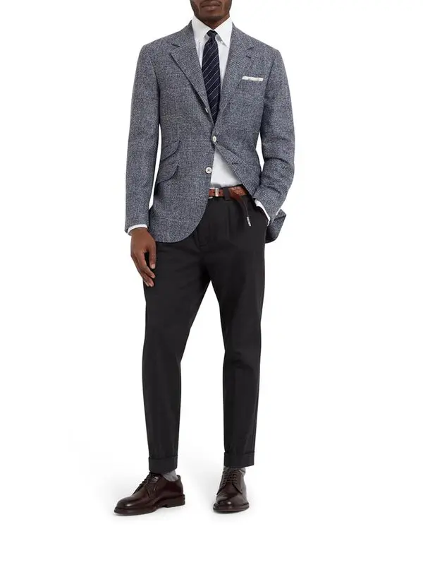 Brunello Cucinelli Cotton Blend Chino Pants - Black