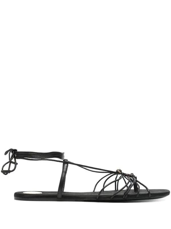 Saint Laurent Babylone Satin Sandals - Multicolor
