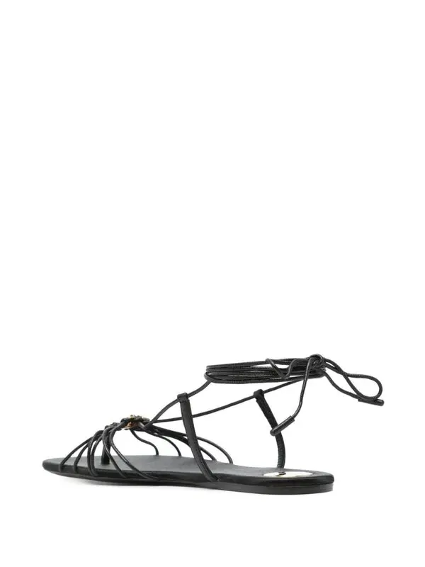 Saint Laurent Babylone Satin Sandals - Multicolor