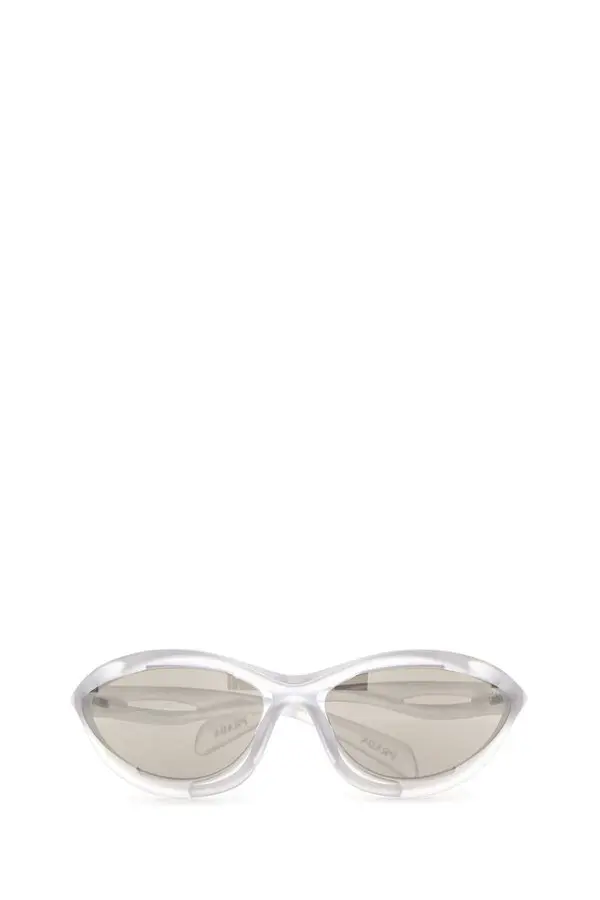 Prada Transparent Acetate Sunglasses - White