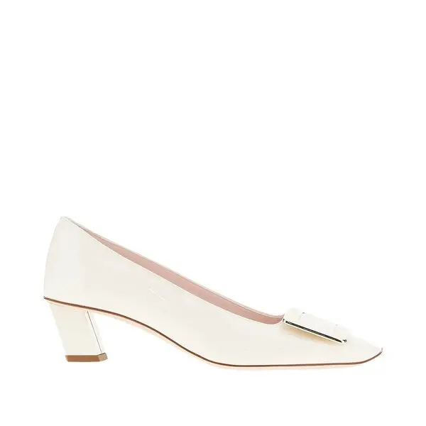 ROGER VIVIER Belle Vivier' Patent Leather Pumps - White
