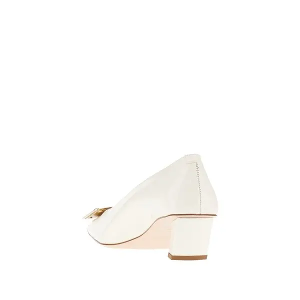 ROGER VIVIER Belle Vivier' Patent Leather Pumps - White