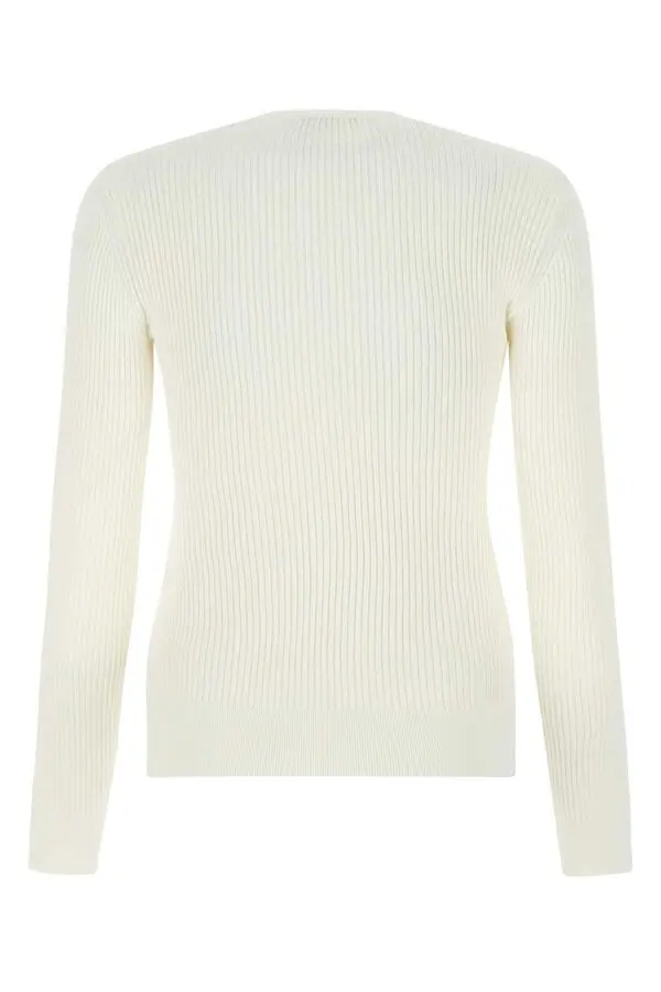 Alexander McQueen Ivory Stretch Viscose Sweater