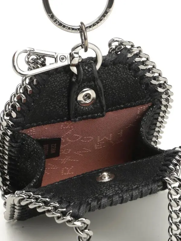 Stella McCartney Falabella Airpods Case Keychain - Black