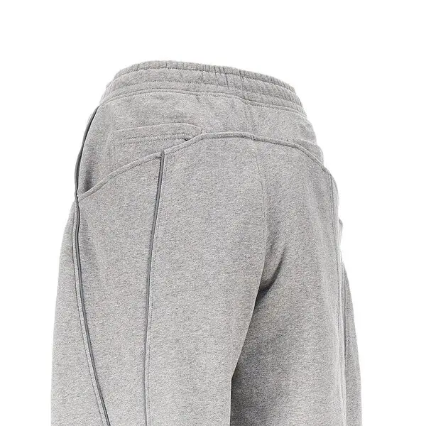 Attico Mélange Cotton Jogging Pants - Gray