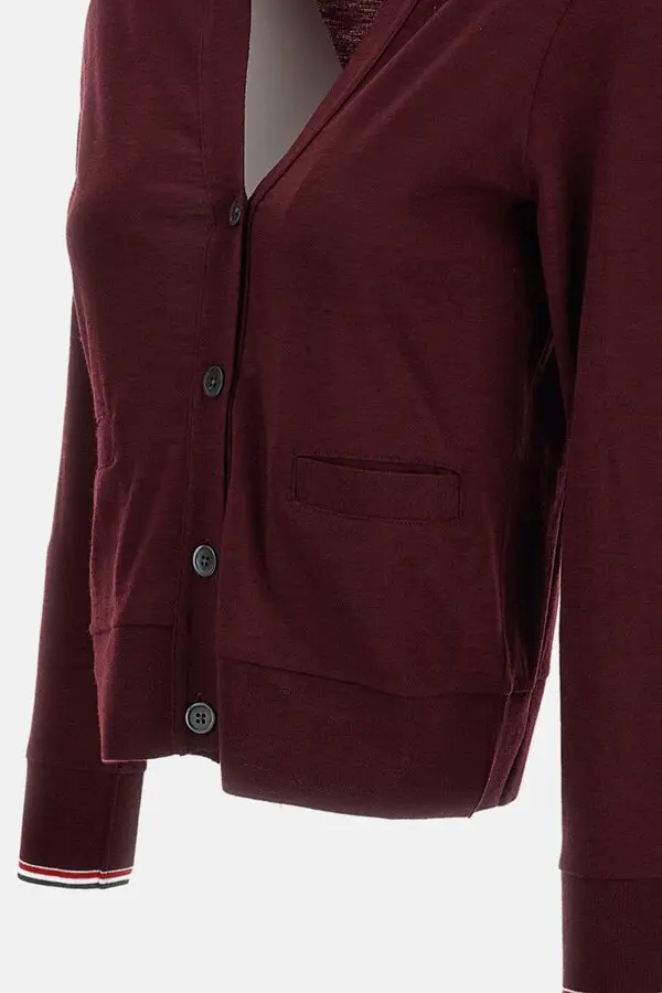Thom Browne Wool Jersey Cardigan - Multicolor