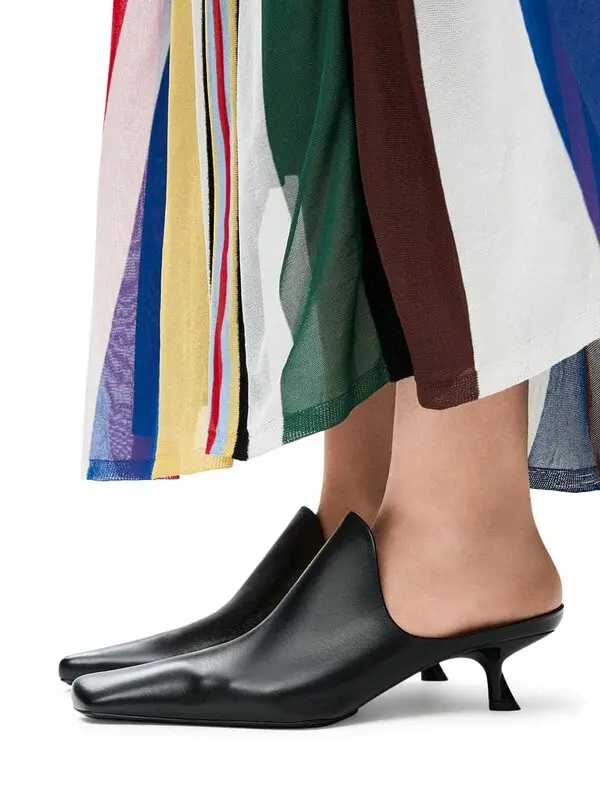 Loewe Emily Lambskin Clogs - Black
