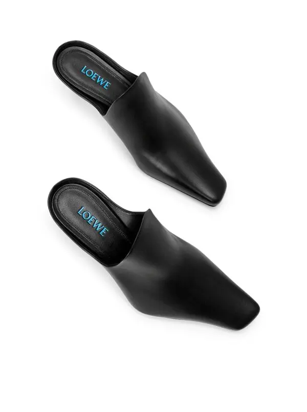 Loewe Emily Lambskin Clogs - Black