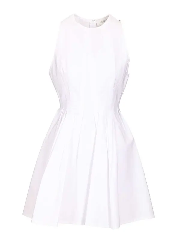 Sportmax Sleeveless Washed Cotton Mini Dress