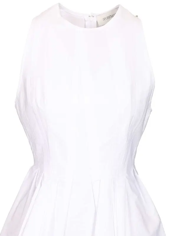Sportmax Sleeveless Washed Cotton Mini Dress