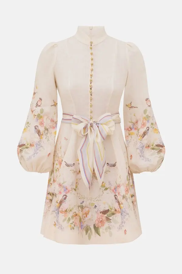 Zimmermann Valiant Button Mini Dress - Multicolor