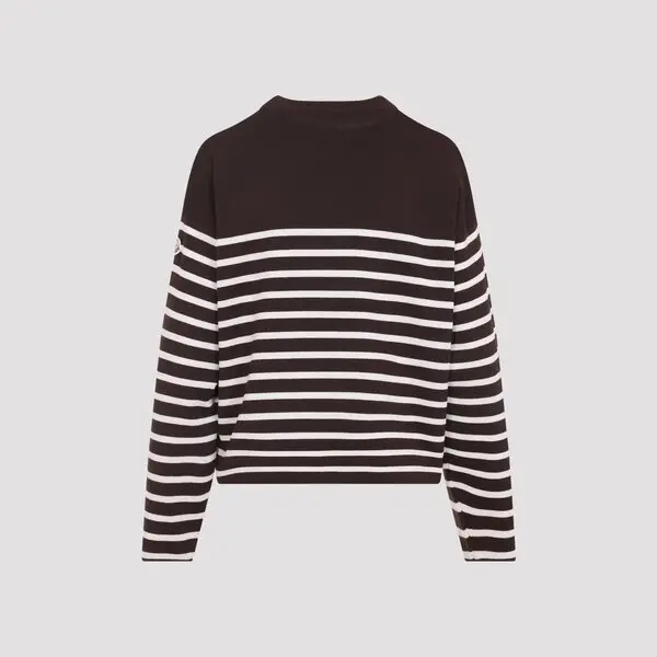 Moncler Striped Logo Knit Sweater