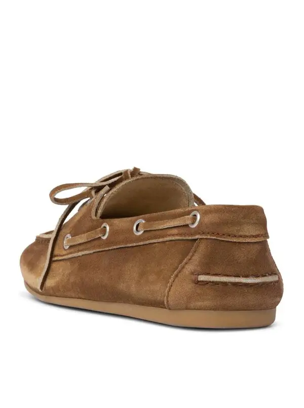 Miu Miu Unlined Loafers In Delave` Suede - Multicolor