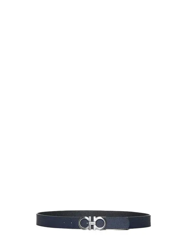 FERRAGAMO Reversible Gancini Leather Belt - Multicolor