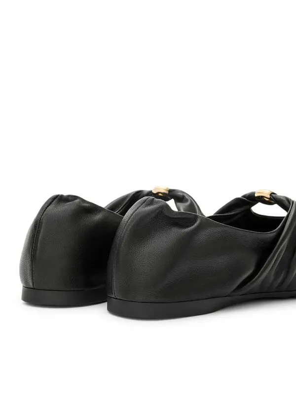 Loewe Pebble Ballerinas In Lambskin Nappa - Black