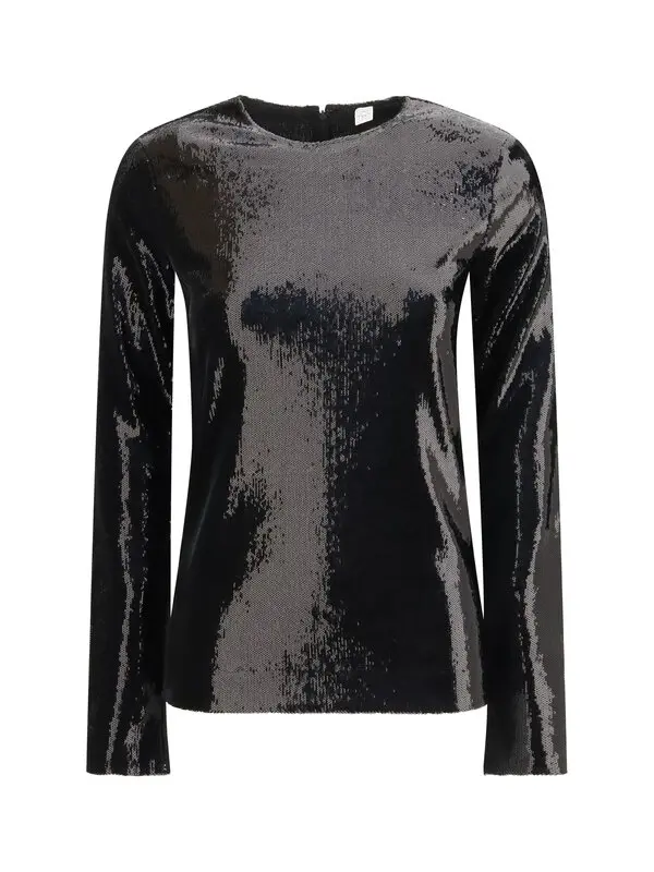 TOTEME Long-sleeved Sequin Top