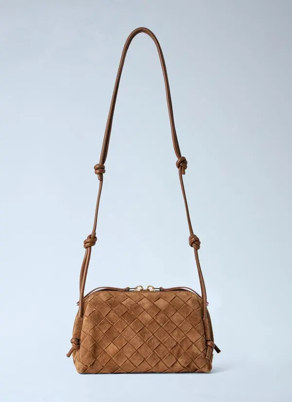 Bottega Veneta Suede Pouch Bag - Brown