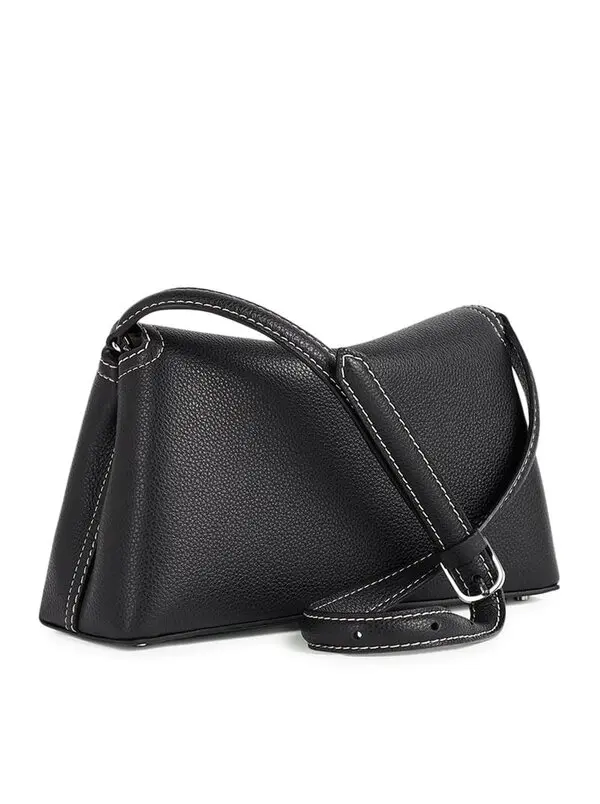 TOTEME T-lock Grain Clutch - Black