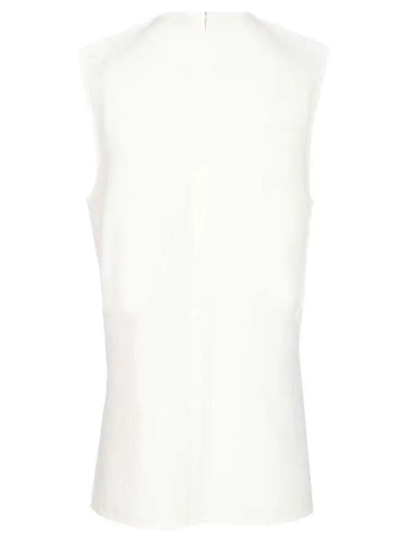 TOTEME Woven Stripe Top - White