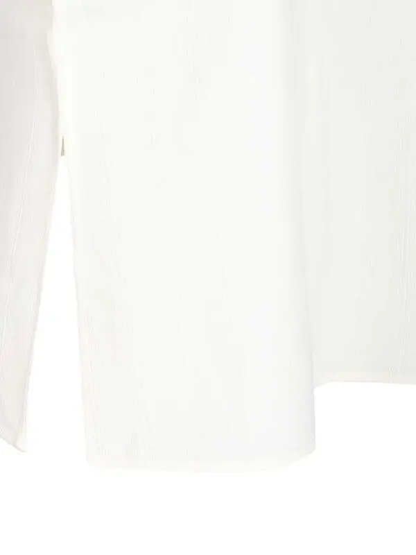 TOTEME Woven Stripe Top - White