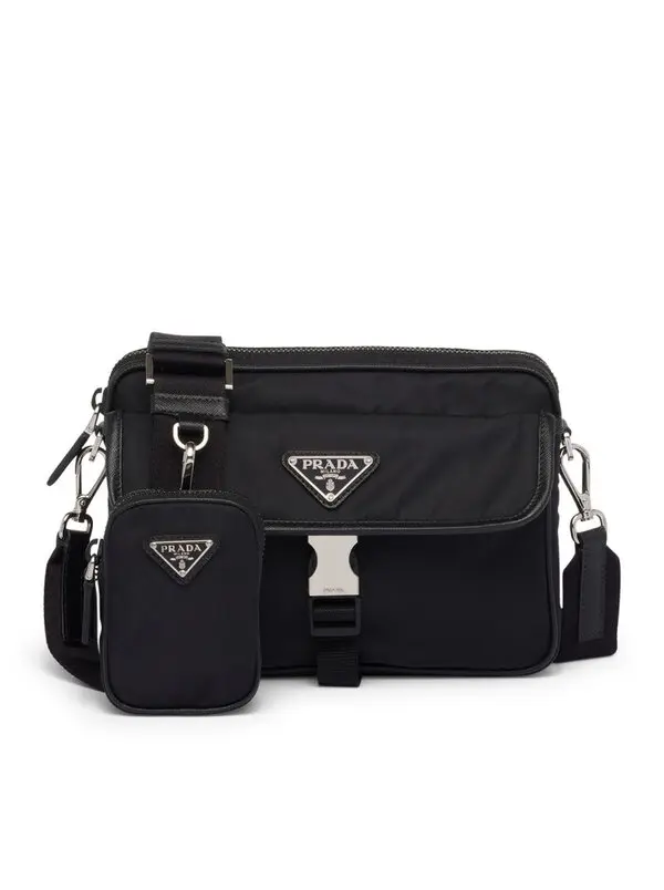 Prada Shoulder Bag In Re-nylon And Saffiano