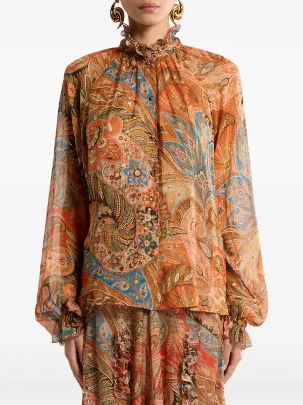 Etro Printed Silk Shirt