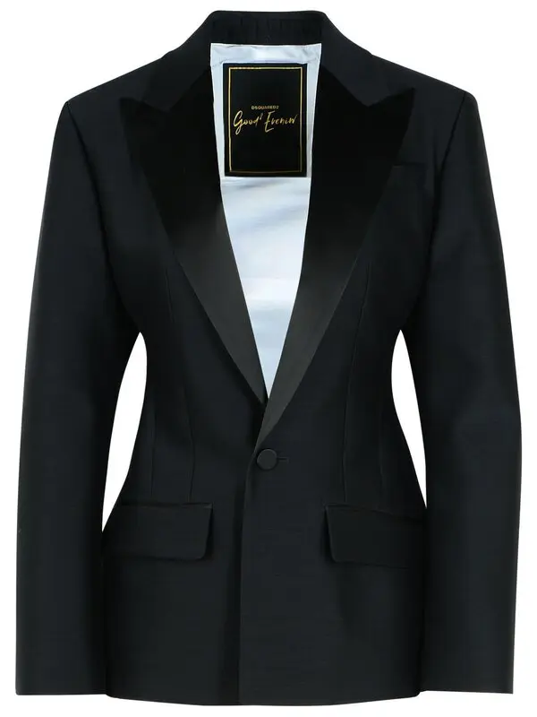 Dsquared2 Dan Virgin Wool Blend Blazer - Black