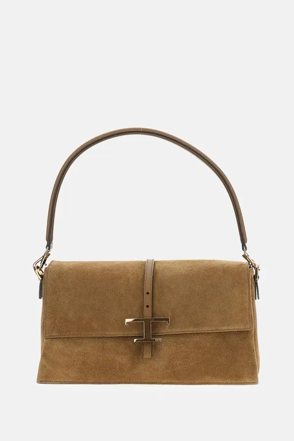 TOD'S Suede T Timeless Small Flap Bag - Multicolor