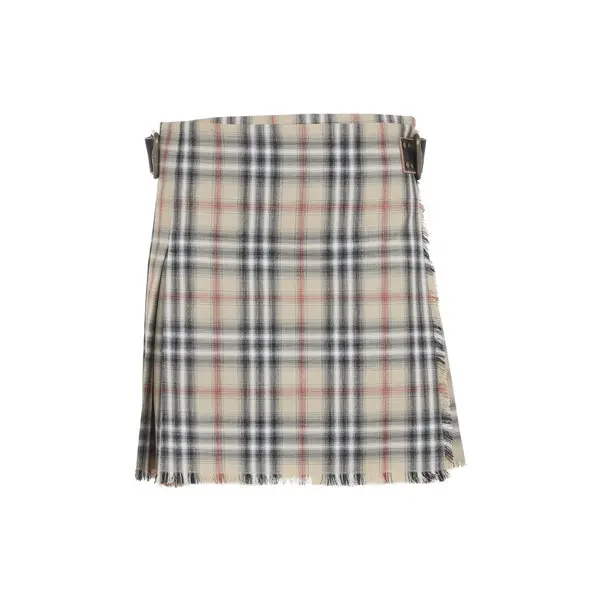 Burberry Check Wool Mini Kilt - Multicolor