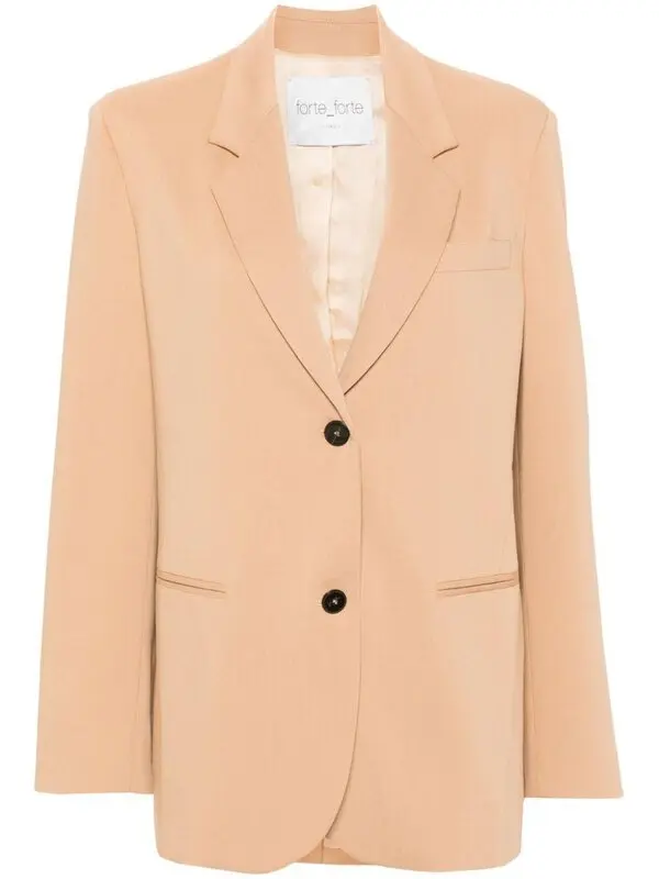 FORTE_FORTE Viscose Wool Chic Twill Jacket - Cream