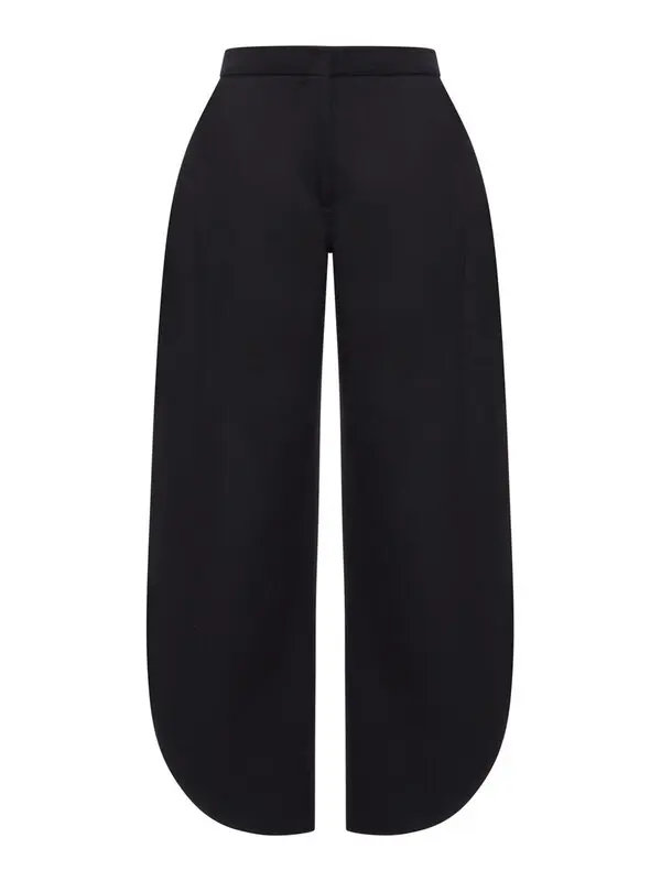Alaïa Petal Wool Trousers - Black