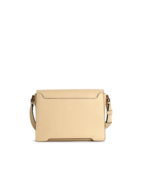 Marni Trunk Leather Cross Body Bag - Cream
