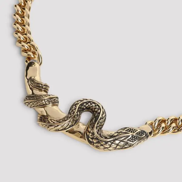 Roberto Cavalli Serpentine Necklace - Silver