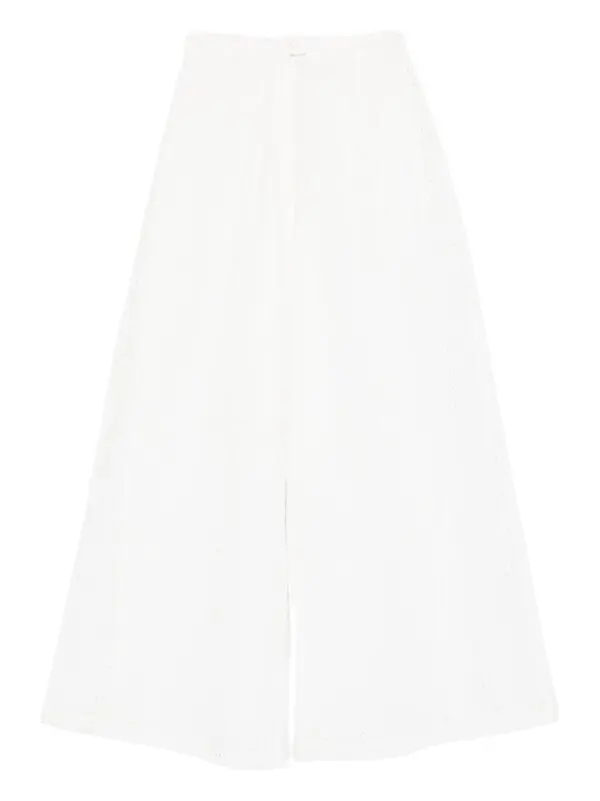 FORTE_FORTE Embroidered Cotton Trousers