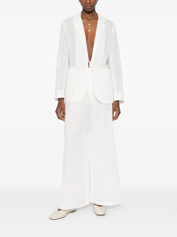 FORTE_FORTE Embroidered Cotton Trousers