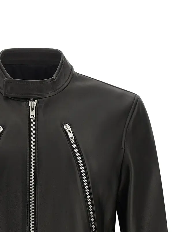 MAISON MARGIELA 5-zip' Leather Jacket